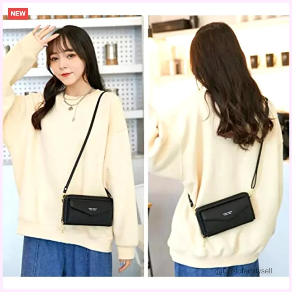 Bags | Faux Leather Crossbody Phone Bag With Rfid Blocking And Touch ...
